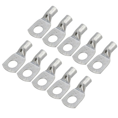 10pk Battery Cable Lugs Ring Terminal Crimps 10mm² 8.4mm Hole Welding ...