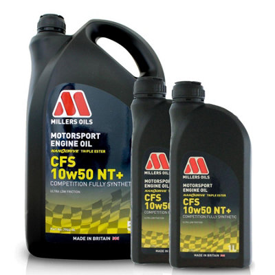 10W50 FULLY SYNTHETIC ENGINE OIL MILLERS 10W 50 MOTORSPORT CFS NT+ ESTER 7L
