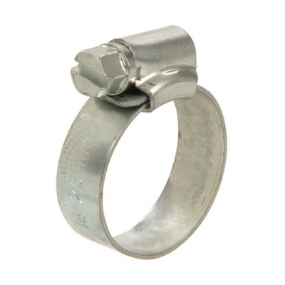 10x 18mm 25mm Steel Hose Clips Car Van Pipe Clamp Worm Screw Jubilee ...