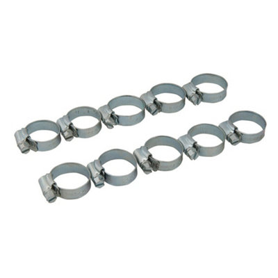 10x 18mm 25mm Steel Hose Clips Car Van Pipe Clamp Worm Screw Jubilee ...