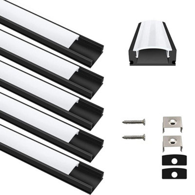 10x 2m Aluminium Profile Surface For LED Lights Strip Channel with Opal ...