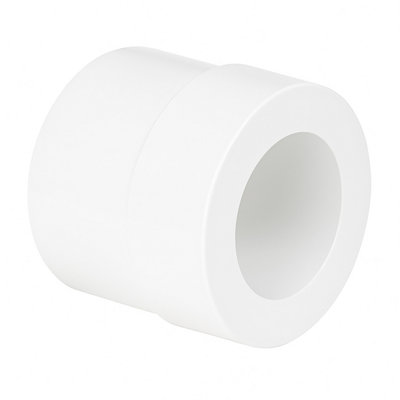 10x 43 x 20mm Overflow Reducer White Plastic Waste Pipe Adapter