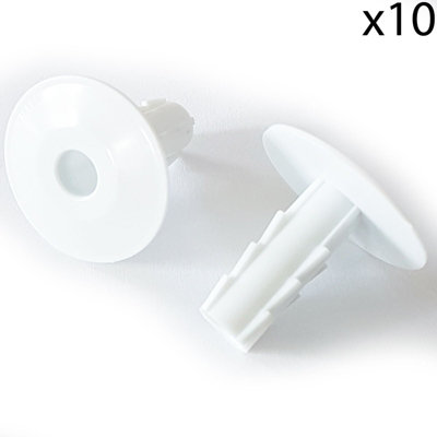 10x 8mm White Single Cable Bushes Feed Through Wall Cover Coaxial Hole ...
