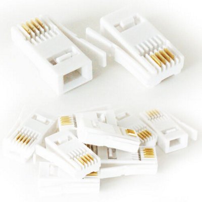 10x BT Telephone 431A Crimp Connectors Plugs Ends Jacks For Phone Cable ...