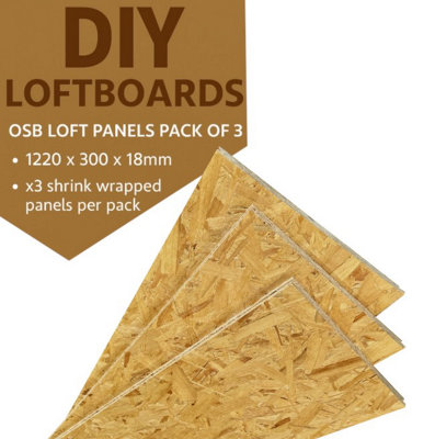 10x Loft floorboards chipboard tongue and groove (3x boards per pack) DELIVERY INC