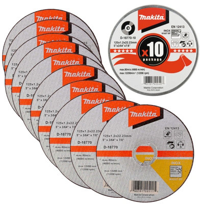 10x Makita D-18770 Fast Cutting Extra Thin Metal Grinder Disc 125mm ...