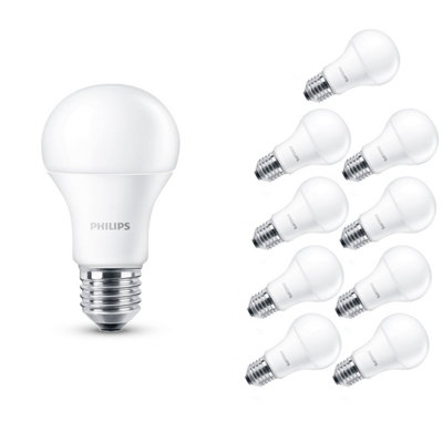 10x Philips Edison Screw Cap Frosted E27 6W LED GLS House Light Bulb ...