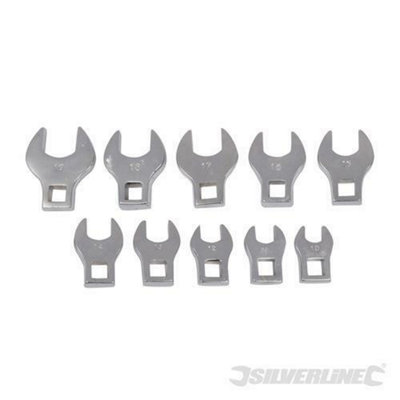10x Various Crows Foot Spanner Set Torque & Ratchet Wrench Various ...