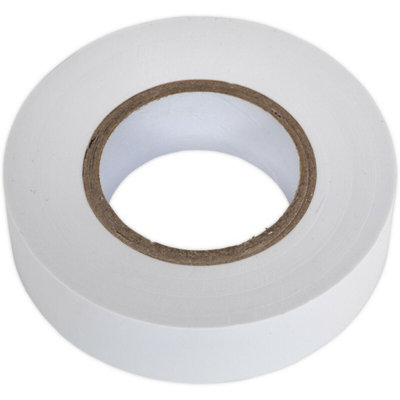 10x White PVC Insulation Tape - 19mm x 20m Self Extinguishing ...