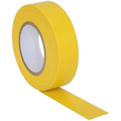 10x Yellow PVC Insulation Tape - 19mm x 20m Self Extinguishing ...