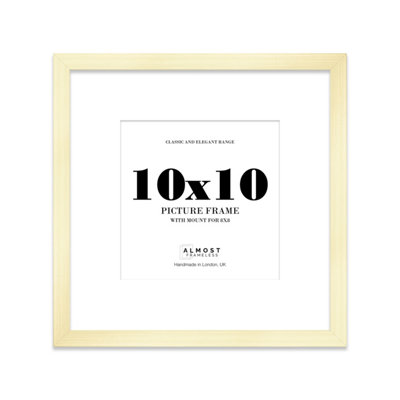 10x10" Gold Picture Frame - 10x10" Square Frame with 8x8" Mount for ...