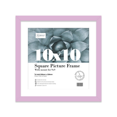 10x10" Lilac Picture Frame - 10x10" Square Frame with 9x9" Mount for ...