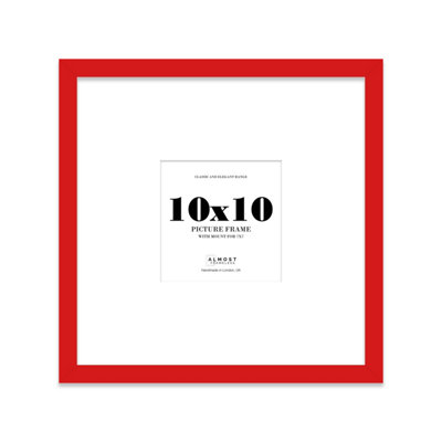 10X10" RED PICTURE FRAME - 10X10" SQUARE FRAME WITH 7X7" MOUNT FOR ...