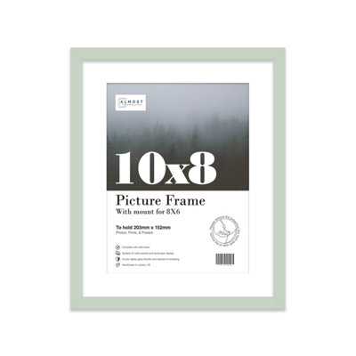 10x8" Mint Green Frame With Mount for 8x6" Pictures 20mm Thin Edge ...