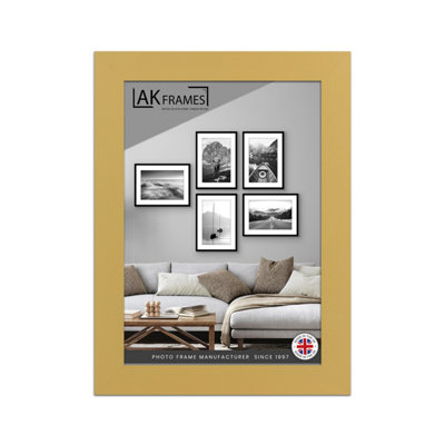 10x8" Mustard Yellow Poster Frame - Modern Picture Frame for Wall Art ...