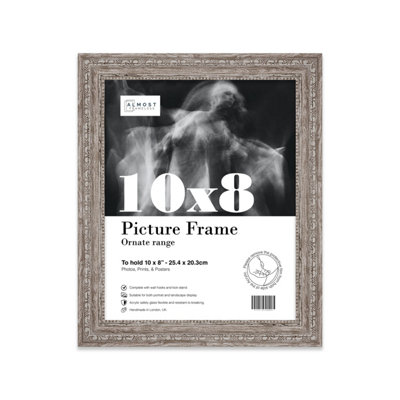 10x8 Walnut Ornate Picture Frame (25.4 x 20.3cm) Poster, Photo, Artwork ...