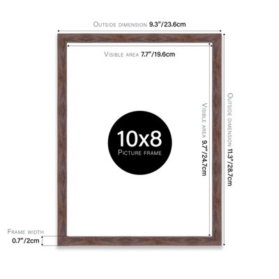 10x8 Walnut Picture Frame (25.4 x 20.3cm) Poster, Photo, Artwork ...