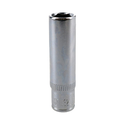 11/32" Deep SAE Socket 1/4" Drive 48mm Length 6 Point Chrome Vanadium Steel