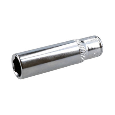 11/32" Deep SAE Socket 1/4" Drive 48mm Length 6 Point Chrome Vanadium Steel