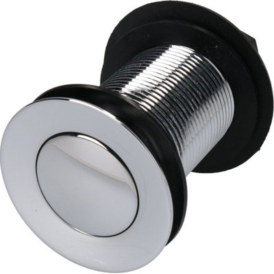 11/4" (32mm) Chrome Plated Spring Press to Lift Plug Basin Waste Drain ...