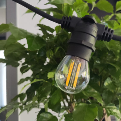 11.4m LED Festoon Kit with 20x E27 Bulb Holders - 22 LED Bulbs Included ...