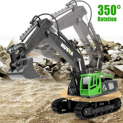 11 Channel Multifunction 2.4Ghz Remote Control Excavator 1:18 Scale ...