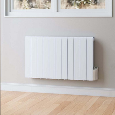 11 Fins 1800W Electric Oil Filled Radiator Space Panel Heater with LED ...