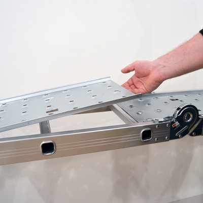 11-in-1 Combination Ladder Wolf Aluminium Folding Multipurpose Steps w ...