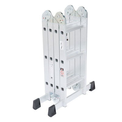 11-in-1 Combination Ladder Wolf Aluminium Folding Multipurpose Steps w ...