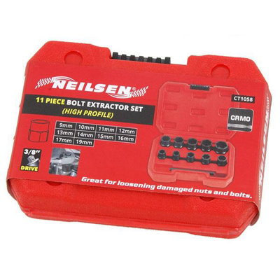 11 pcs Bolt Extractor Socket Set for Removing Damaged Bolts / Nuts ...