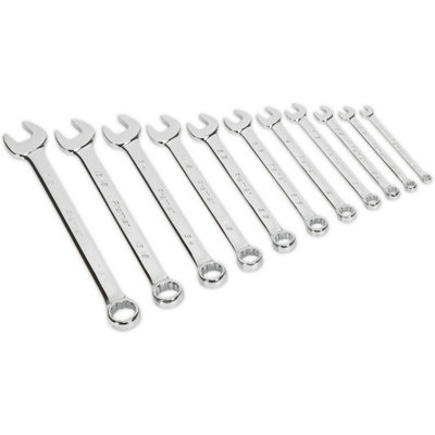 11-Piece Combination Hand Spanner Set with 12 Point Socket Wrenches for ...