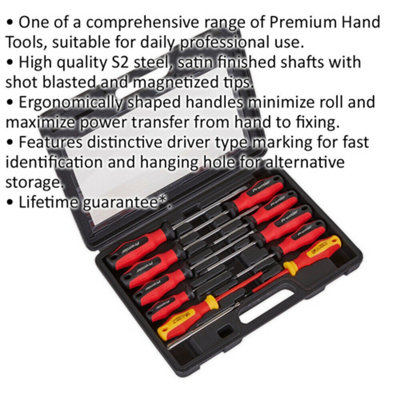 11-Piece Premium S2 Steel Screwdriver Set with Soft Grip Handles for ...