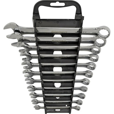11-Piece Slim Handled Combination Spanner Set for Professionals and DIY ...