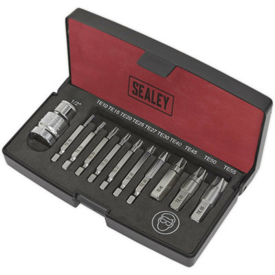 11 Piece TRX-Star Fitting Extractor Set - 1/4" Quick Chuck Shank ...