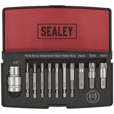 11 Piece TRX-Star Fitting Extractor Set - 1/4" Quick Chuck Shank ...