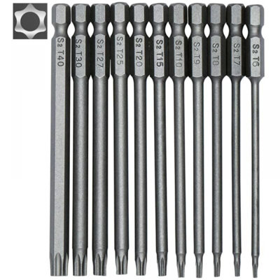 11 Pieces Long Screwdriver Bit Set Magnetic Bits a quater Hex Shank ...