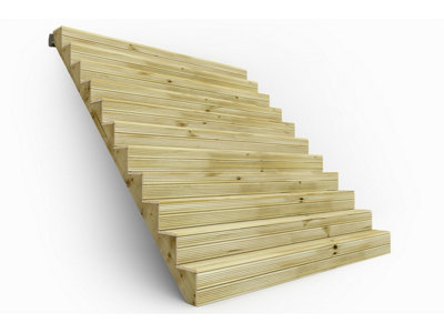 11 Step Decking Stairs Kit Pressure Treated Timber (1790mm Span)