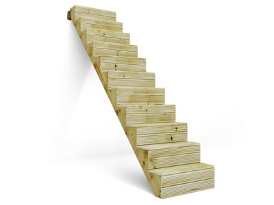 11 Step Decking Stairs Kit Pressure Treated Timber (590mm Span)