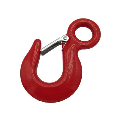 11 Ton Large Eye Hook With Safety Catch (Alloy Steel Red Lifting Tested)