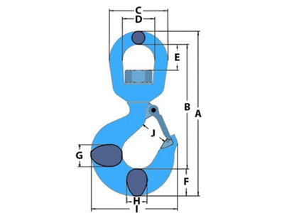 11 Ton Large Swivel Hook With Safety Catch (11000KG Alloy Steel Lifting ...