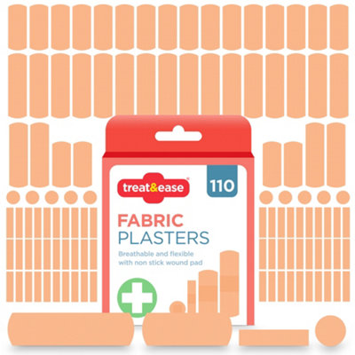 110 Fabric Plasters & Dressing Supplies, Breathable Flexible Assorted ...