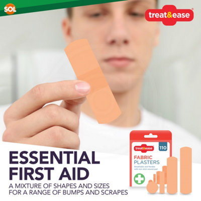 110 Fabric Plasters & Dressing Supplies, Breathable Flexible Assorted ...