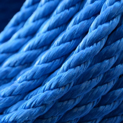 110 m / 360 ft x 8 mm Blue Polypropylene Rope - Strong Weatherproof ...