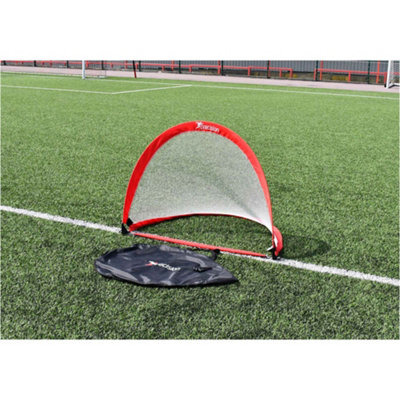110 x 80cm Pop Up Weighted Football Training Goal / Net - Portable Side ...