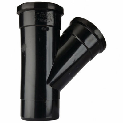 110mm Black Soil Tee Branch 135 Degrees With Double Socket spb13