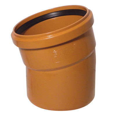 110mm Underground Soil 15 Degrees Bend Elbow Single Socket ug4 | DIY at B&Q