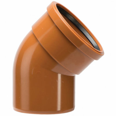 110mm Underground Soil 30 Degrees Bend Elbow Single Socket ug6 | DIY at B&Q
