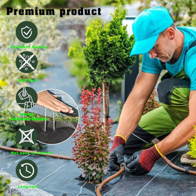 110PCS Galvanised Steel U Shaped Weed Membrane Pins Ground Stakes ...
