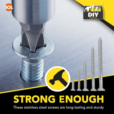 110pk Wood Screws Assortment, Countersunk Screw Set with Storage Box ...