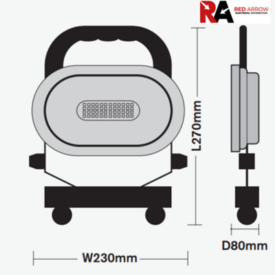 110V Mobile Lighting LED Hand Held Site Light 18W